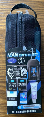 AXE Man On the Go 9 piece Travel Kit Grooming for Men Convenience Kit ...