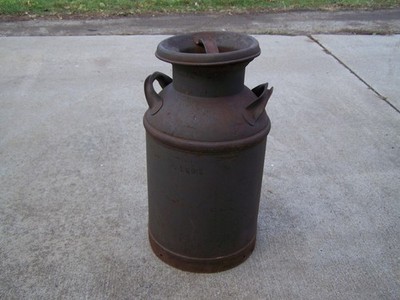 VTG 10 Gallon SOLAR Milk Can Co Steel Milk Can with Lid old vintage ...