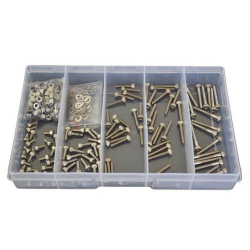 2 x 345 Piece M3 Stainless Socket Cap Nut Washer G304 Assortment Grab ...