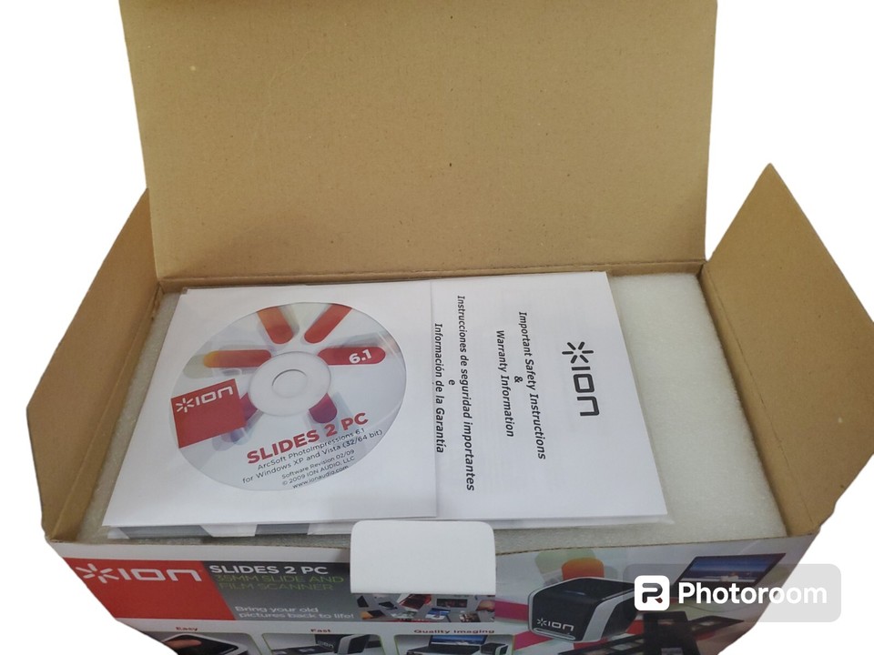 NEW ION Slides 2 PC 35mm slide And Film Scanner With USB Plug-In ...