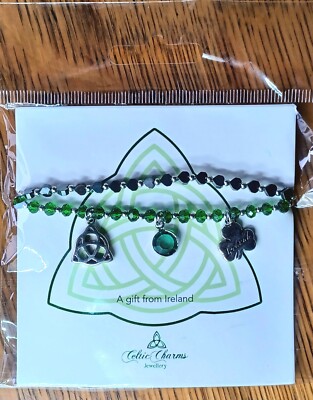 Celtic Charms, A Gift From Ireland Bracelet With Clover, Celtic Knot ...