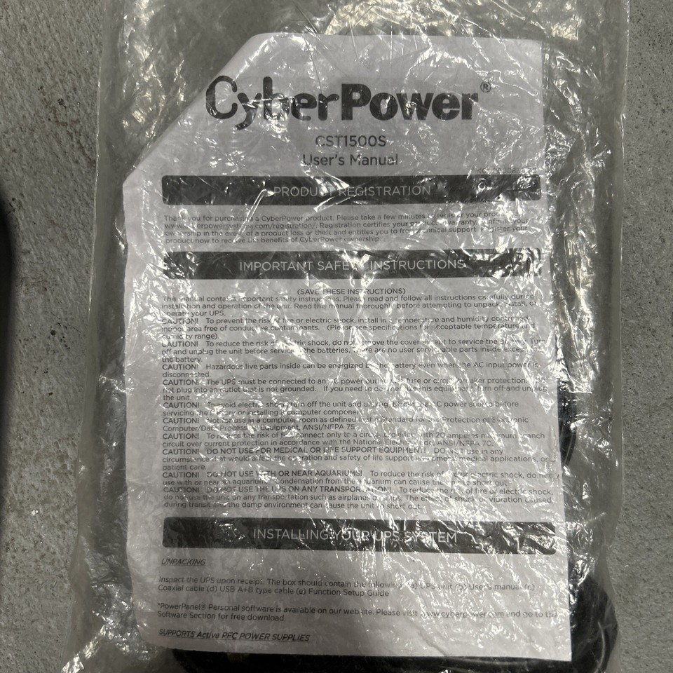 Cyber Power Battery Backup UPS Series CST1500S Replacement Cords OEM | eBay