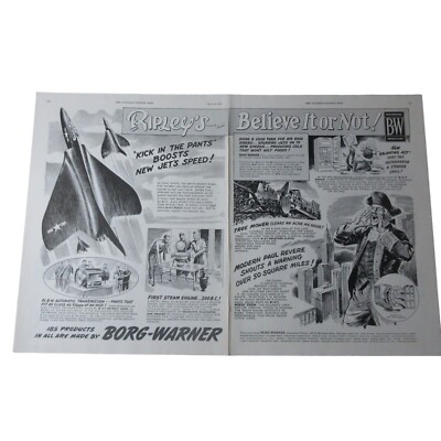 1954 Borg-Warner - Ripley's Believe It or Not Double Page - Vintage ...