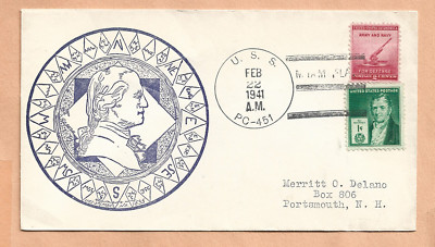 U.S.S. PC-451 WASHINGTONS BIRTHDAY FEB 22,1941 MIAMI FLA NAVAL COVER | eBay