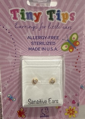 Studex Tiny Tips Earrings For Little Ears TT-5024 GP Heartlite April ...