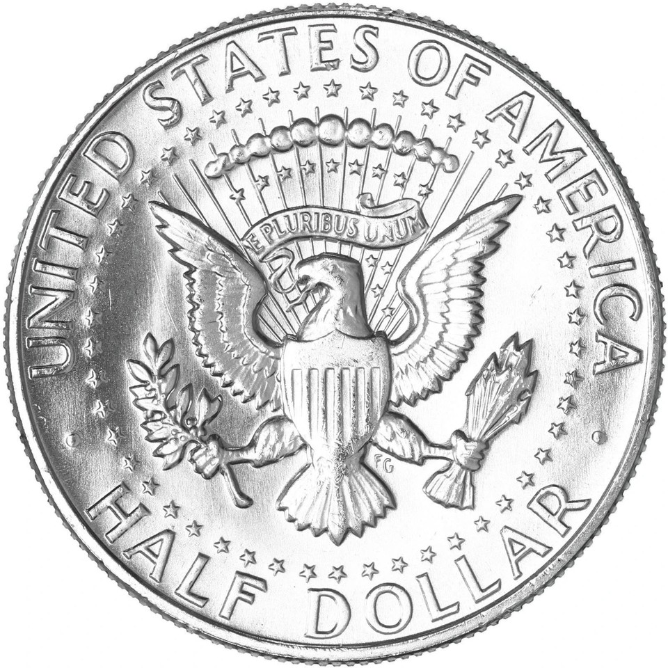 1968 D & S Kennedy Half Dollar 40% Silver Proof & BU Mint Set 2 Coin ...