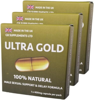 3 X ULTRA GOLD MALE FOOD SUPPLEMENT PILL | 400MG CAPSULE FOR MEN | UK ...