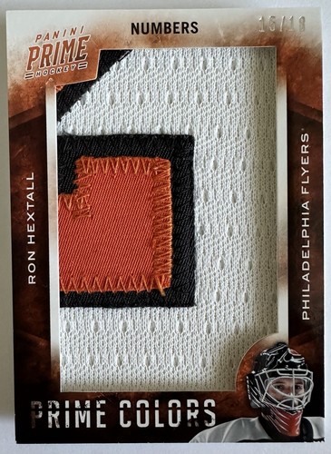2013-14 Panini Prime Numbers Ron Hextall Jumbo Patch 15/18 Tricolor ...