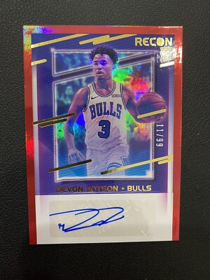 2020-21 Panini Recon Devon Dotson RC Chicago Bulls Rookie Auto /99 ...