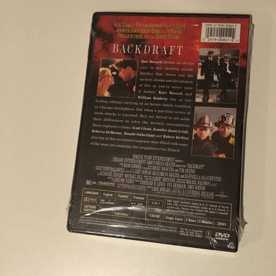 Backdraft (DVD, 1991) Brand New Sealed 25192004124| eBay