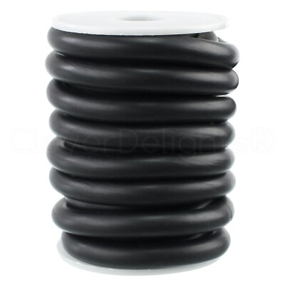 3/8" Solid Rubber Cord - Black - Buna 70 Shore A Duro - .375 Inch (9 ...
