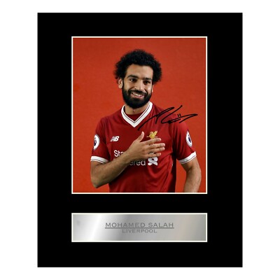 Mohamed Mo Salah Signed Mounted Photo Display Liverpool FC | eBay UK