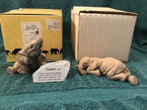 2 Figures from the herd elephant collection by martha carey, Winks ...
