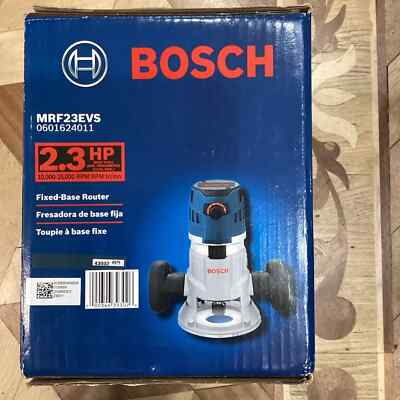 BOSCH 15A 2.3 HP Corded Electric VS Fixed Base Router - MRF23EVS - NEW ...