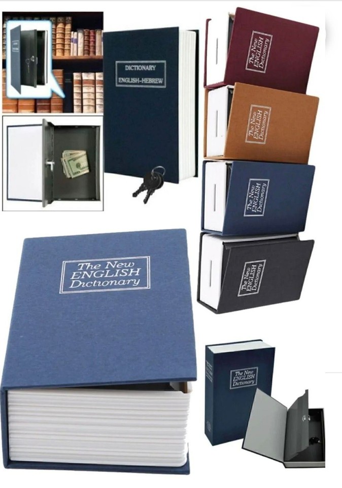 Disguised Book Lock Box Safe Hidden Secret Diversion Home Security ...