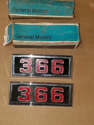 Nos gm Chevy Chevrolet 366 Truck Bus Emblems 3948496 B34 | eBay
