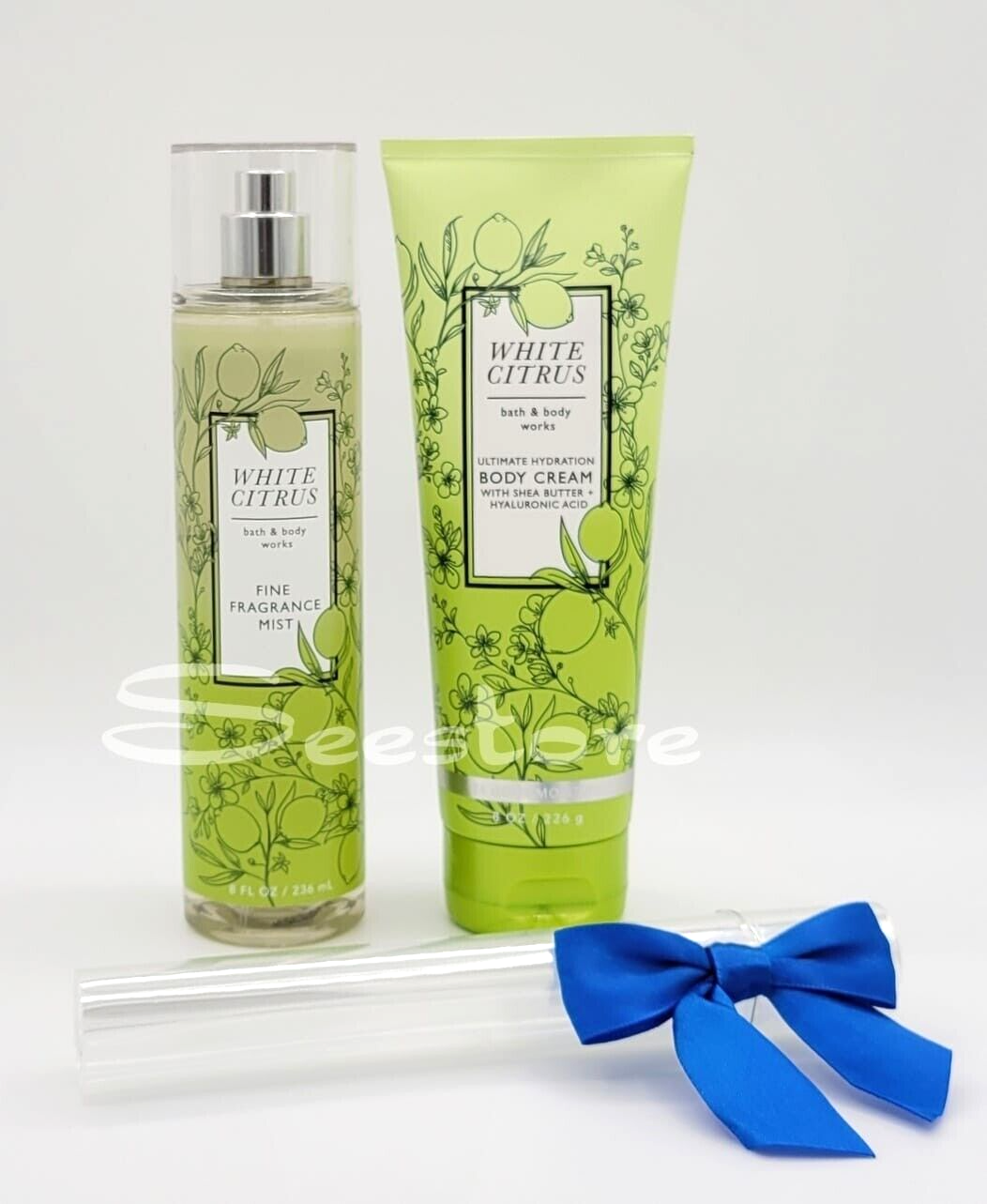 Bath & Body Works White Citrus Body Mist Body Cream & Bag 8 oz Gift Set ...