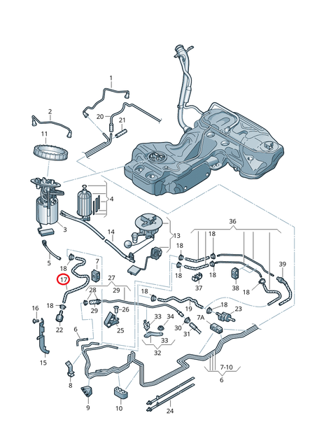 OEM Audi A4 B8 Feed Fuel Hose 8T0201215Q Genuine for sale online | eBay