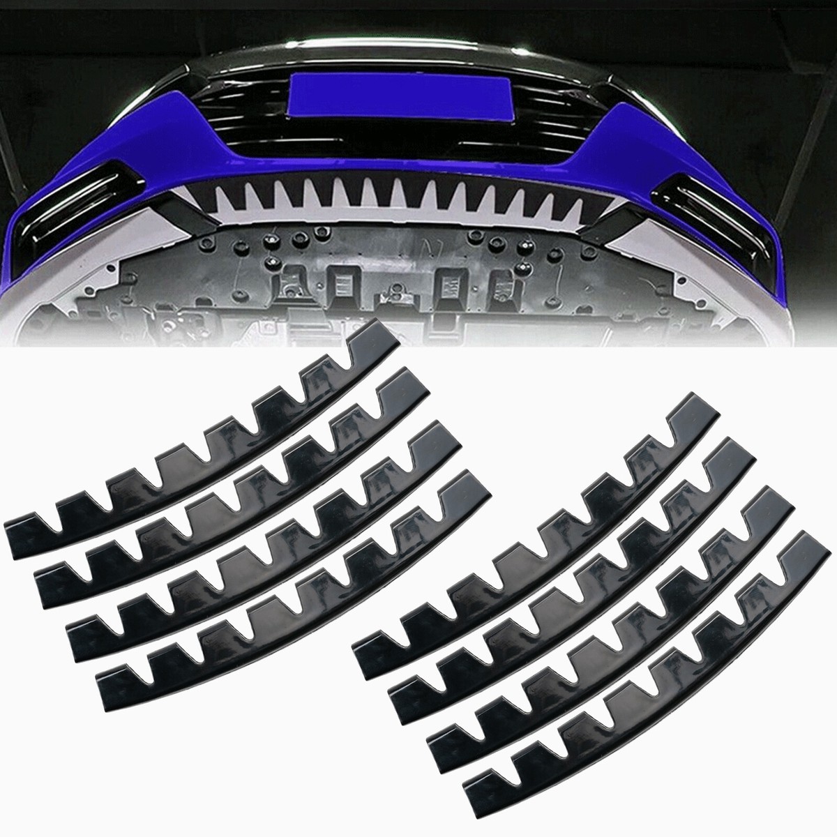 Car Bumper Scrape Guard 8-Piece Universal Front Bumper Scrape Guard ...