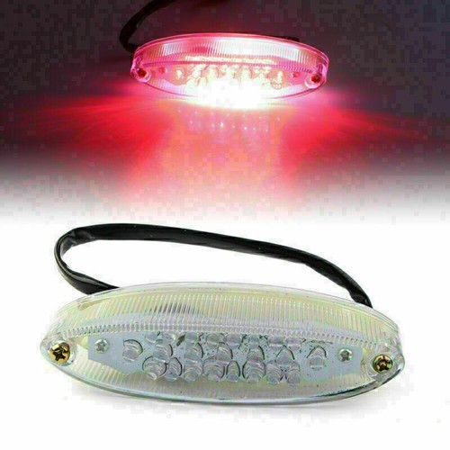 Clear Lens Quad ATV Running Stop Brake License Plate Tail Lights ...