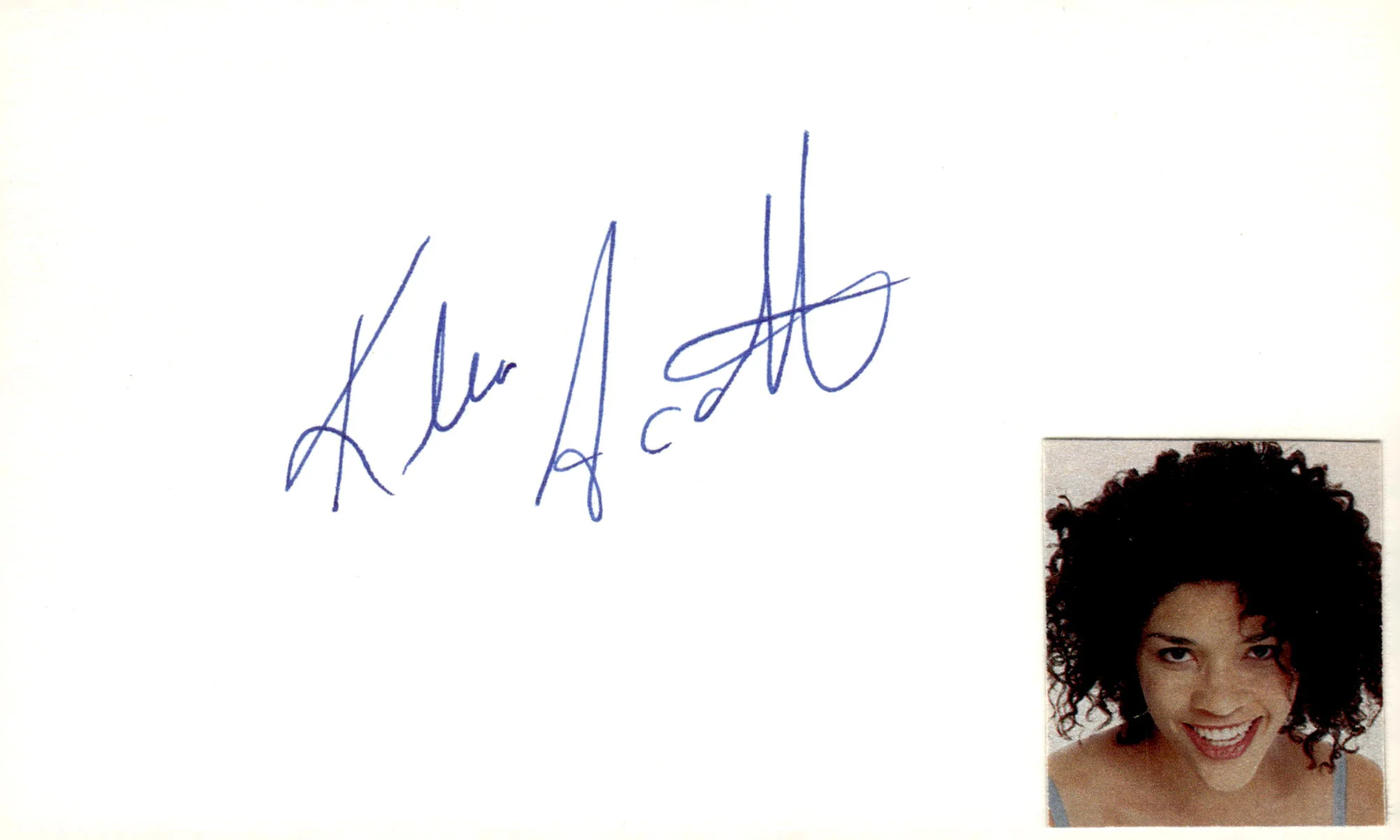 Klea Scott Signed Auto 3x5 Index Card You Can't Do That on Television ...