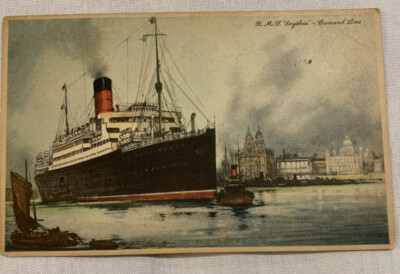 RMS Scythia Cunard Line Ship Postcard 1932 | eBay