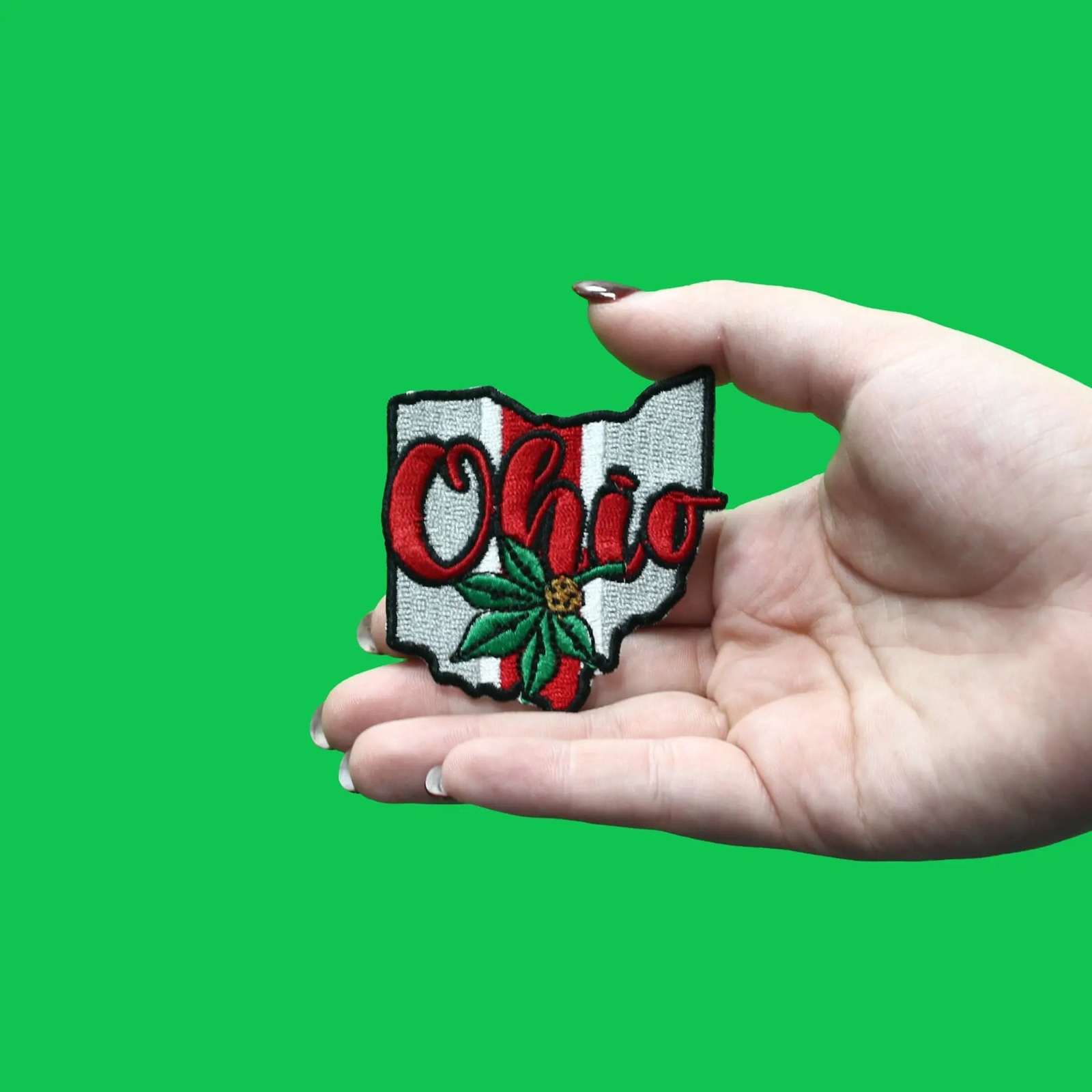 Ohio College Football State Patch Buckeye Embroidered Iron On | eBay