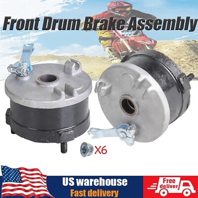 1 Pair Of Front Drum Brake Assembly For 110cc 125cc ATV Taotao Buggy 6 ...