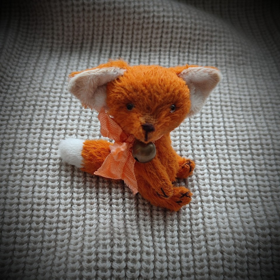 Teddy fox. Handmade toy fox. Plush fox red. OOAK stuffed animals ...