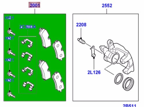 LAND ROVER REAR BRAKE PADS RANGE ROVER SPORT 10-13 RANGE ROVER 10-12 SC ...