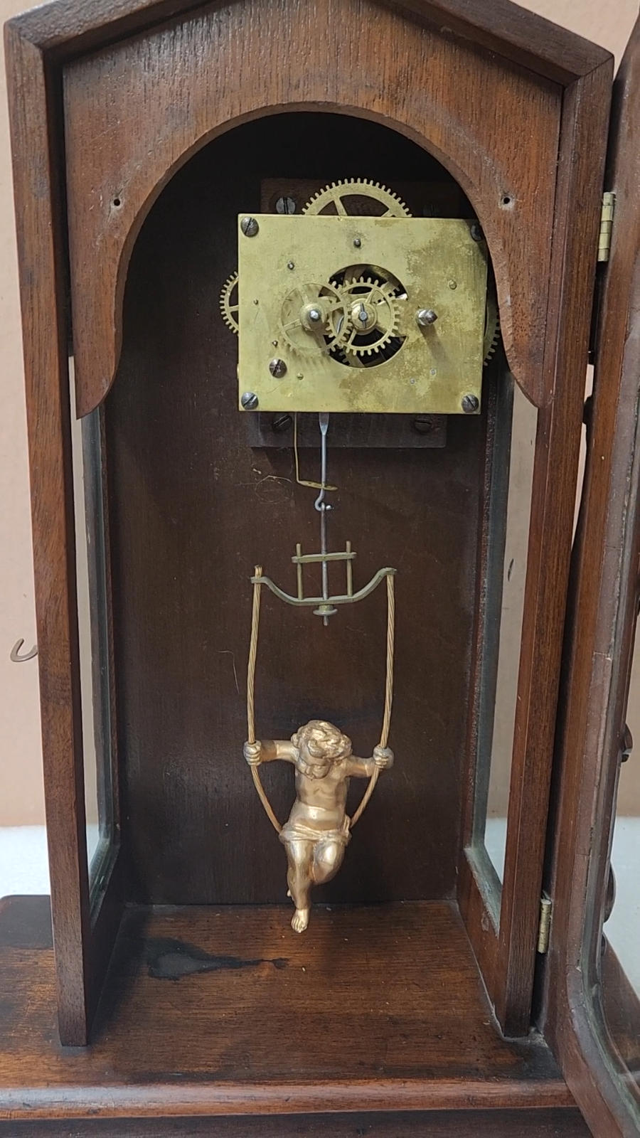 RARE 1876 Kroeber Angel Swing Clock-Pendulum Swings Front To Back | eBay