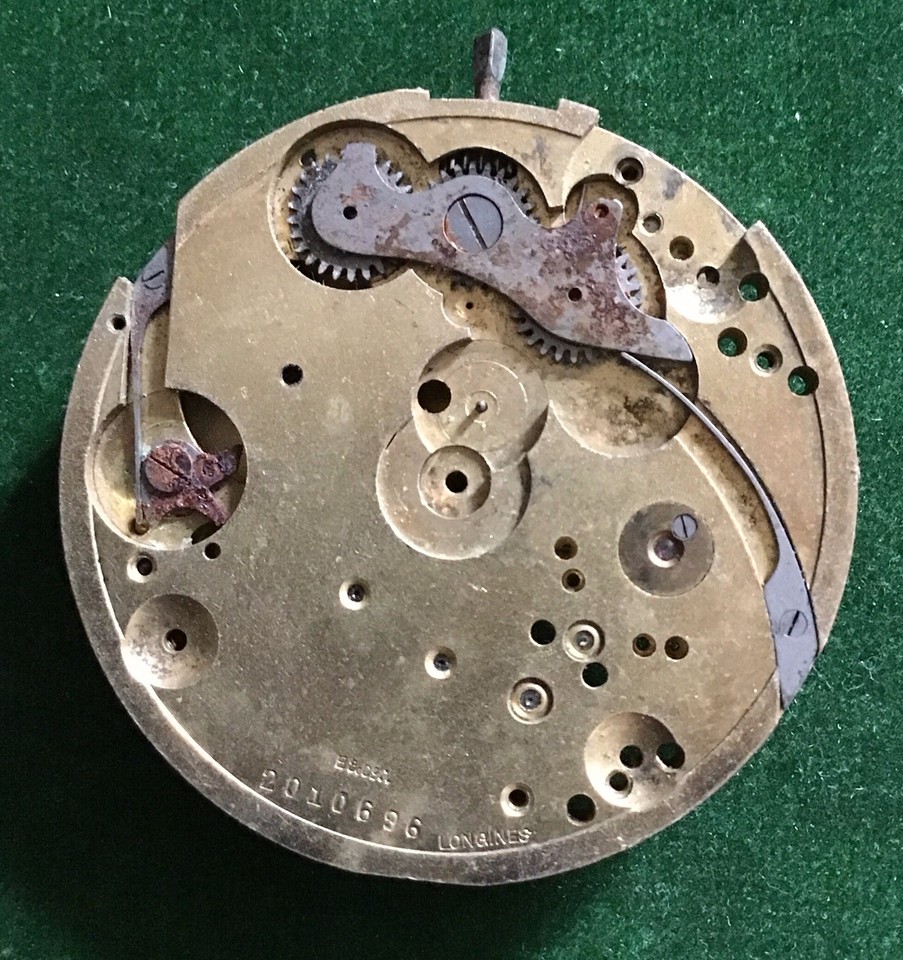 Old Vintage Longines Pocket Watch Movement Parts Year 1909-1911 Spares ...