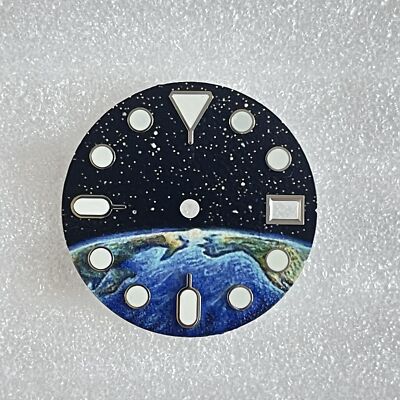 28.5mm NH35 Dial Cosmic Starry Sky Dial No Logo Green Luminous Fit Nh35 ...