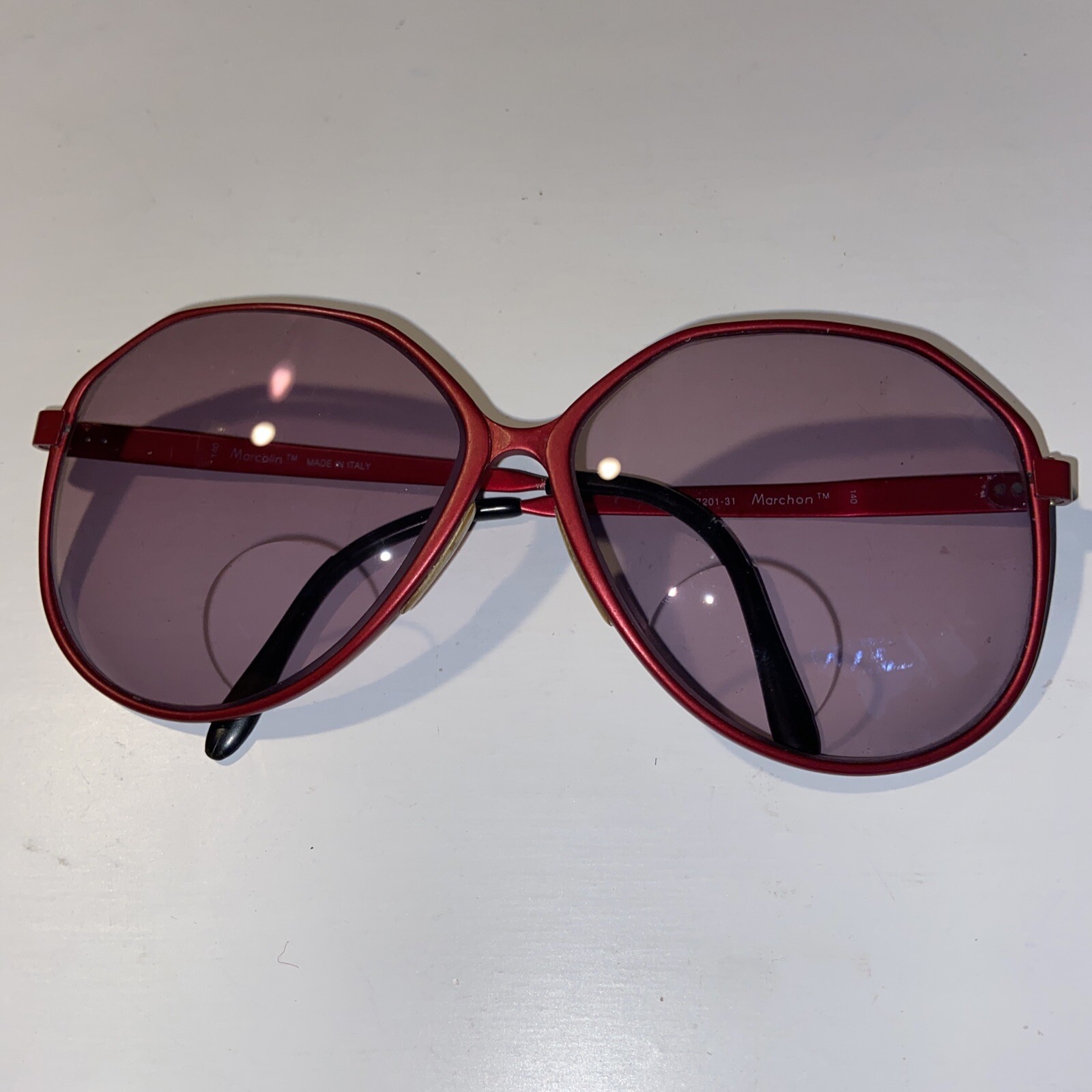 Marcolin By Marden Red Vintage Aviator Eyeglasses Frames MADE IN ITALY ...