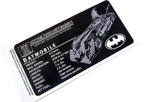 CUSTOM UCS STYLE DISPLAY PLAQUE STICKER for Lego 7784 BATMOBILE - BOOM ...