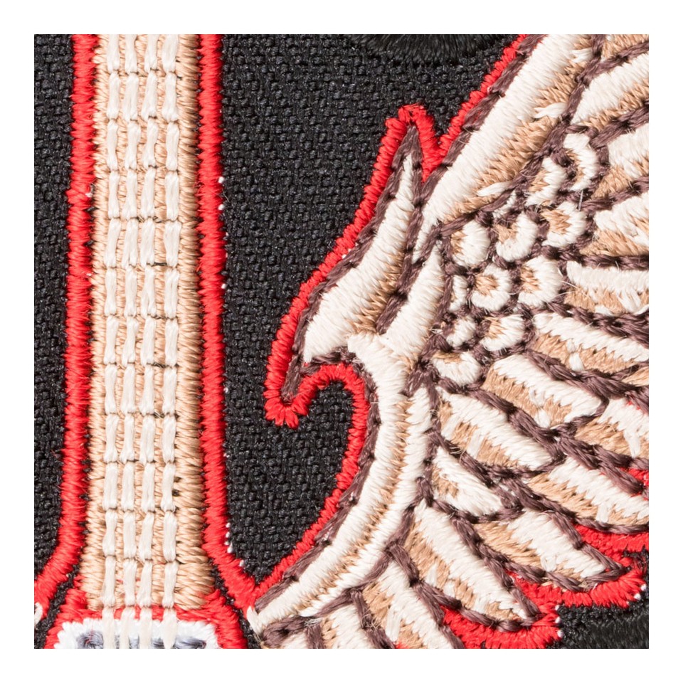 Red Flying V Bass Guitar Patch, Musical Instruments Patches | eBay