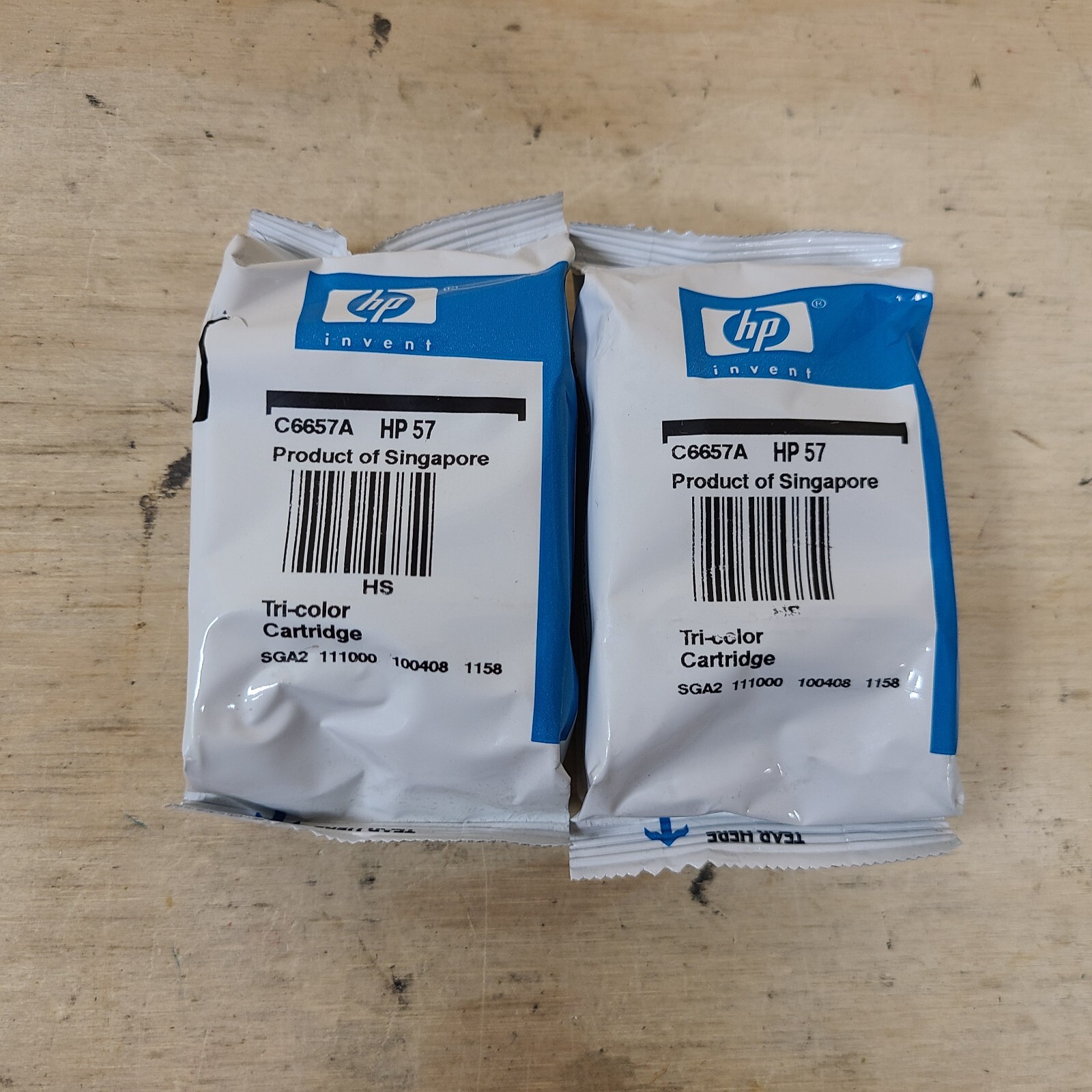 HP 57 Ink Cartridge Tri-Color C6657A - Genuine OEM Sealed Ink Lot of 2 ...