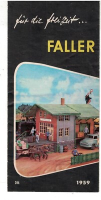 Vintage 1959 German brochure/catalog Faller Model Railroad Buildings | eBay