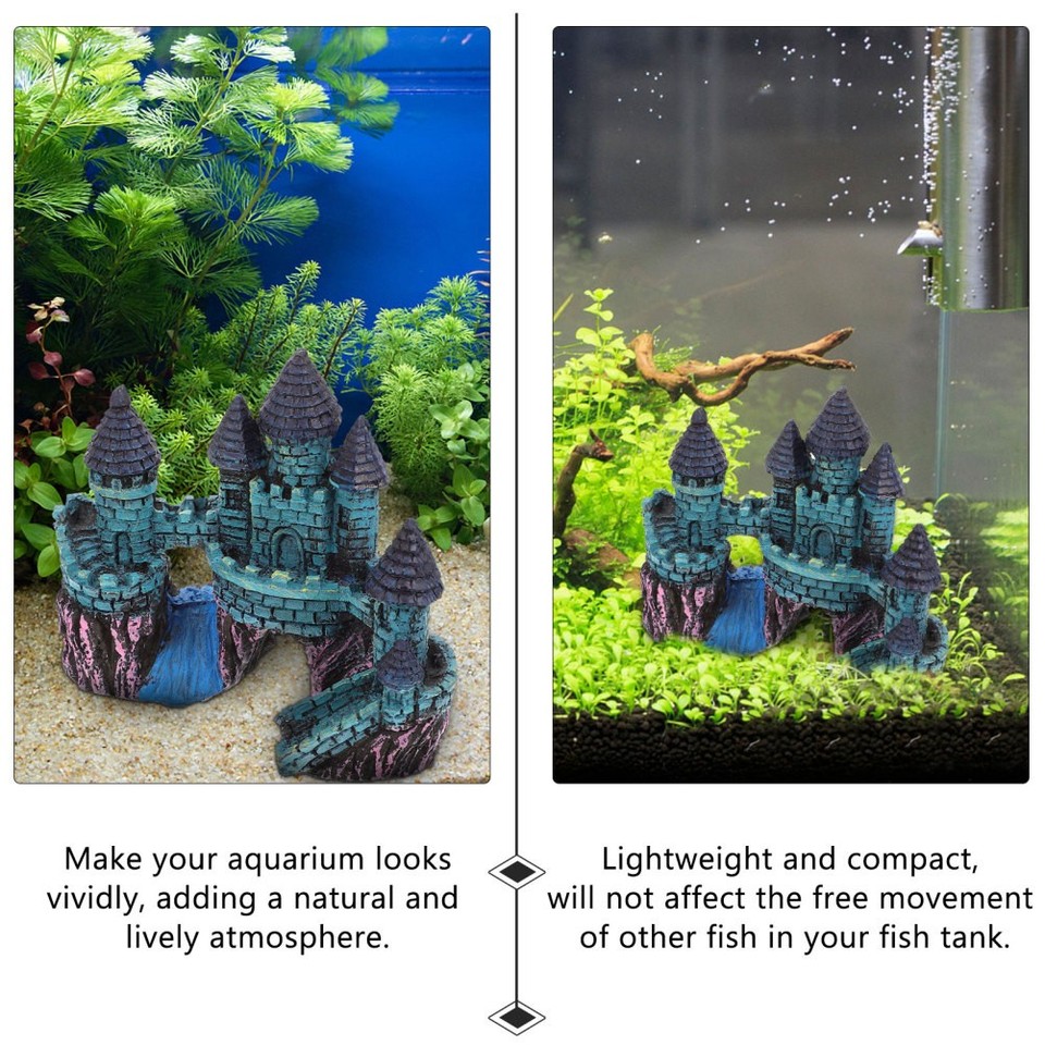 Fish Tank Decoration Castle Decorations - Shaped Aquarium Ornament ...