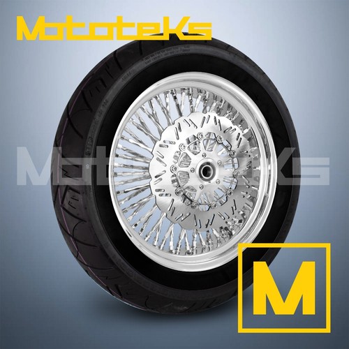 18X8.5 FAT SPOKE WHEEL 52 TWISTED STAINLESS FOR HARLEY SOFTAIL REAR | eBay