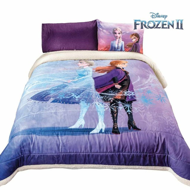 FROZEN 2 Comforter Bedding SHERPA Pillow LICENSED Teens Girl Movie Warm ...