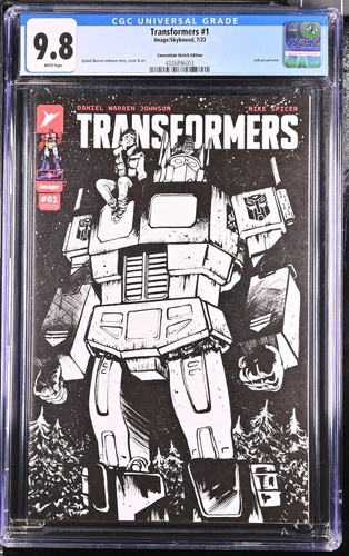 TRANSFORMERS #1 CGC 9.8 B&W Ashcan Variant SDCC 2023 Panel Exclusive ...