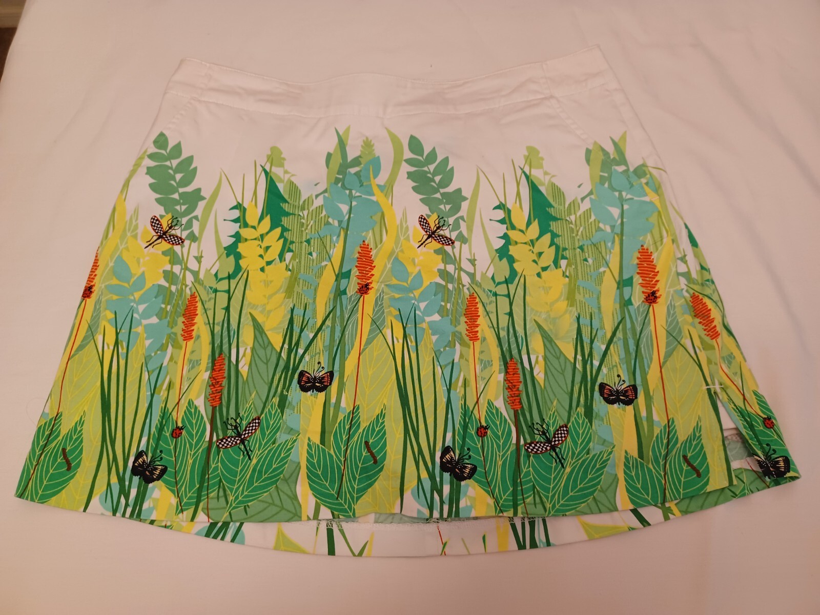 Lady Hagen Golf Skort Skirt Womens Sz 10 Green Butterflies Dragonflies ...
