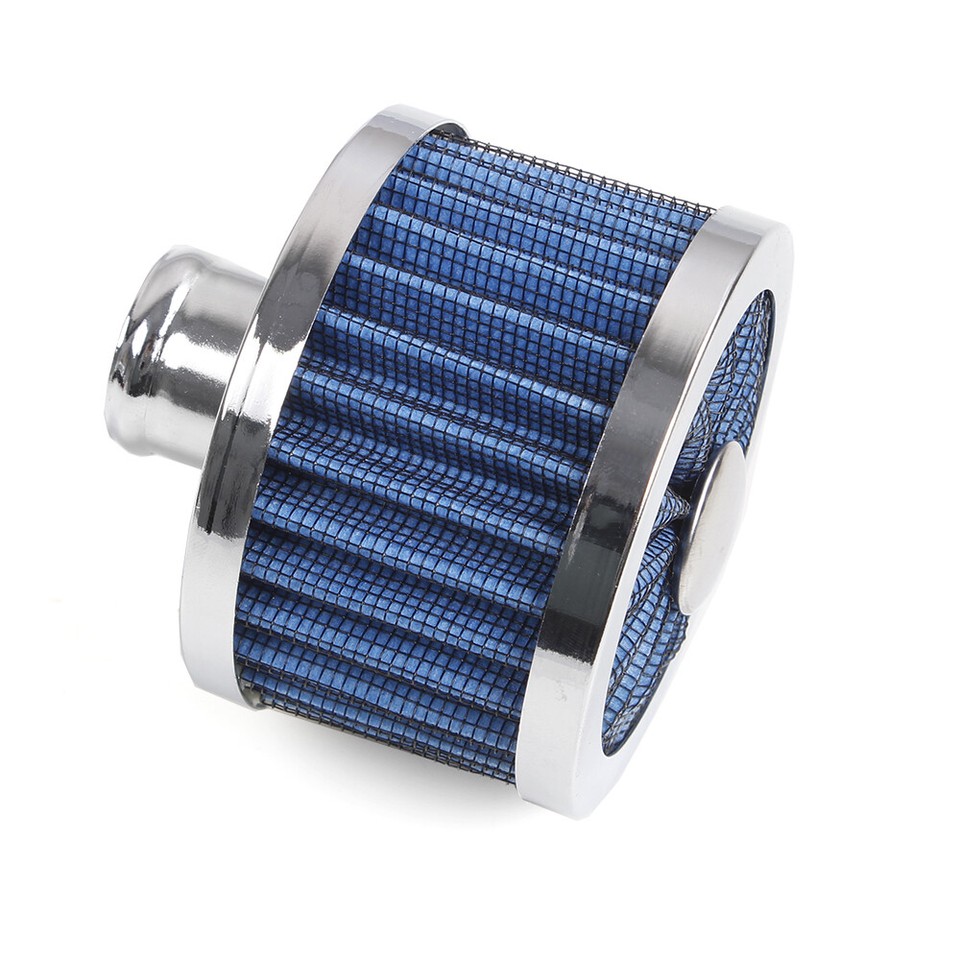 2x Blue 1" Extra Flow Breather 1" Push In Vent Filter for Valve Cover ...