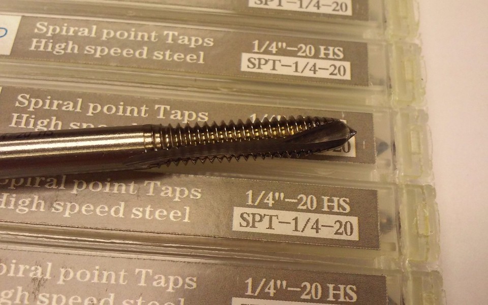 Spiral Point Taps 1/4"-20 plug 2flt 10pcs HSS H3 #SPT-1/4-20-new | eBay