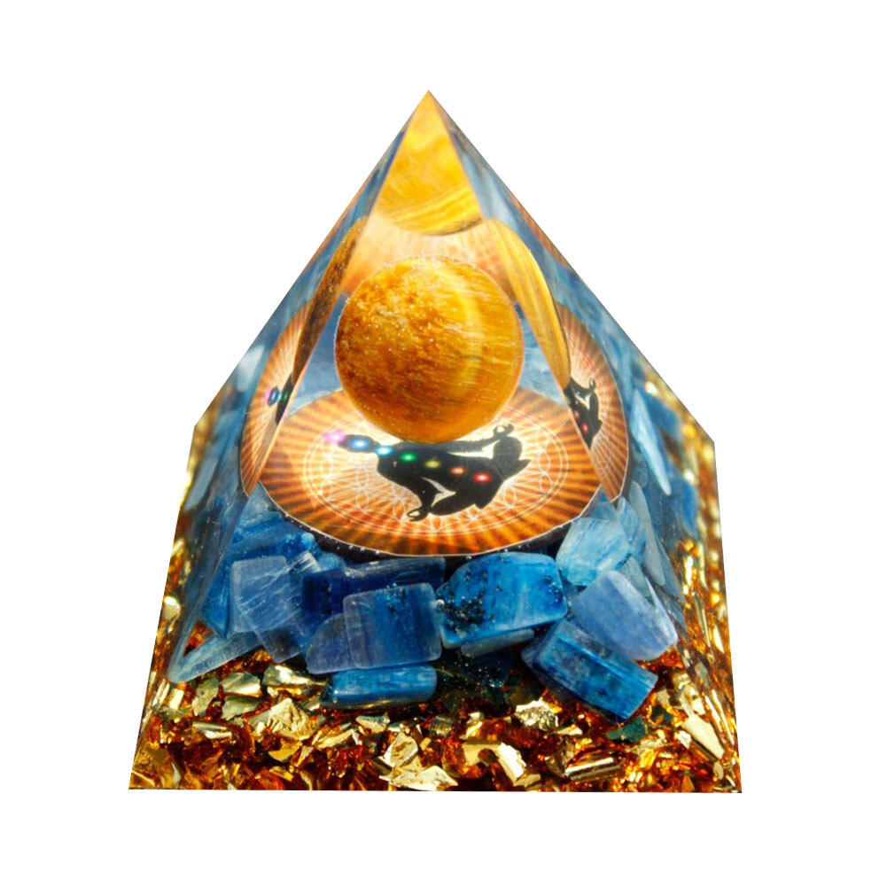 Crystal Pyramid Meditation Healing Home Bedroom Table Decor Figurines ...