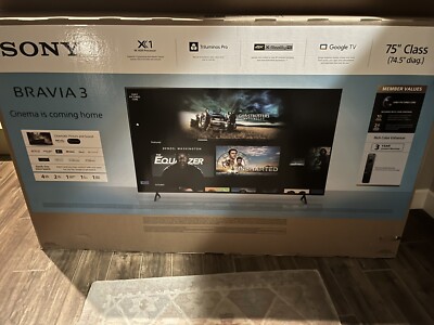 Sony 75-inch BRAVIA 3 LED 4K HDR Google TV - K75S30 | eBay
