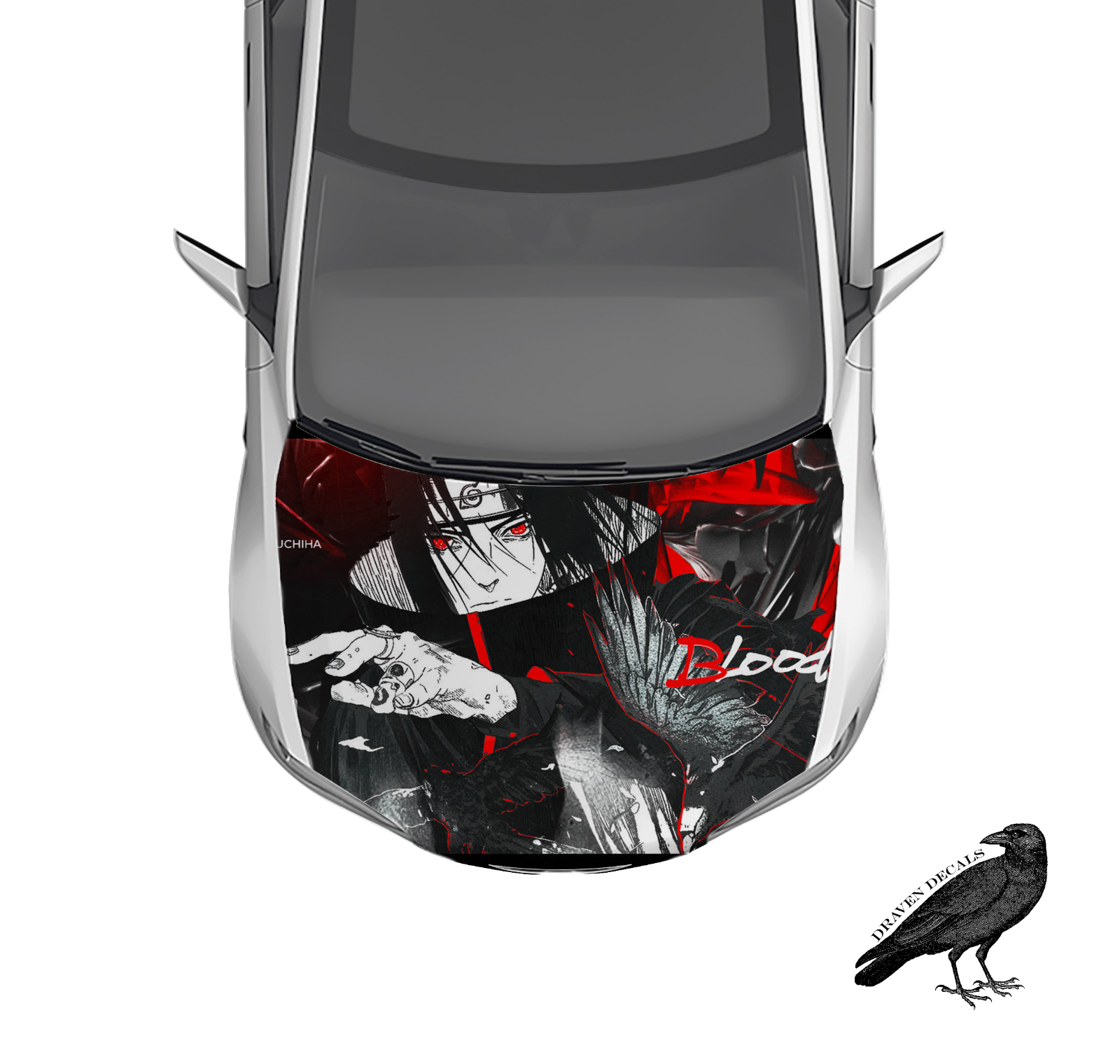 Itachi Naruto Anime Hood Wrap Weatherproof Vinyl Car Decal 50" X 65" | eBay