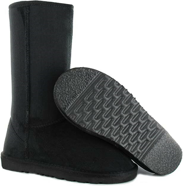 Ladies Ella Winter Boots Womens 'Hug' Faux Fur Sheepskin Tall Warm Cosy ...