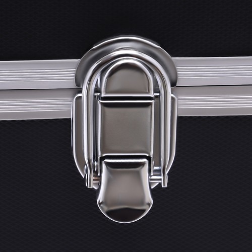 Tabletop Record Vinyl Carry Case Black Storage Box Locking with 50 ...